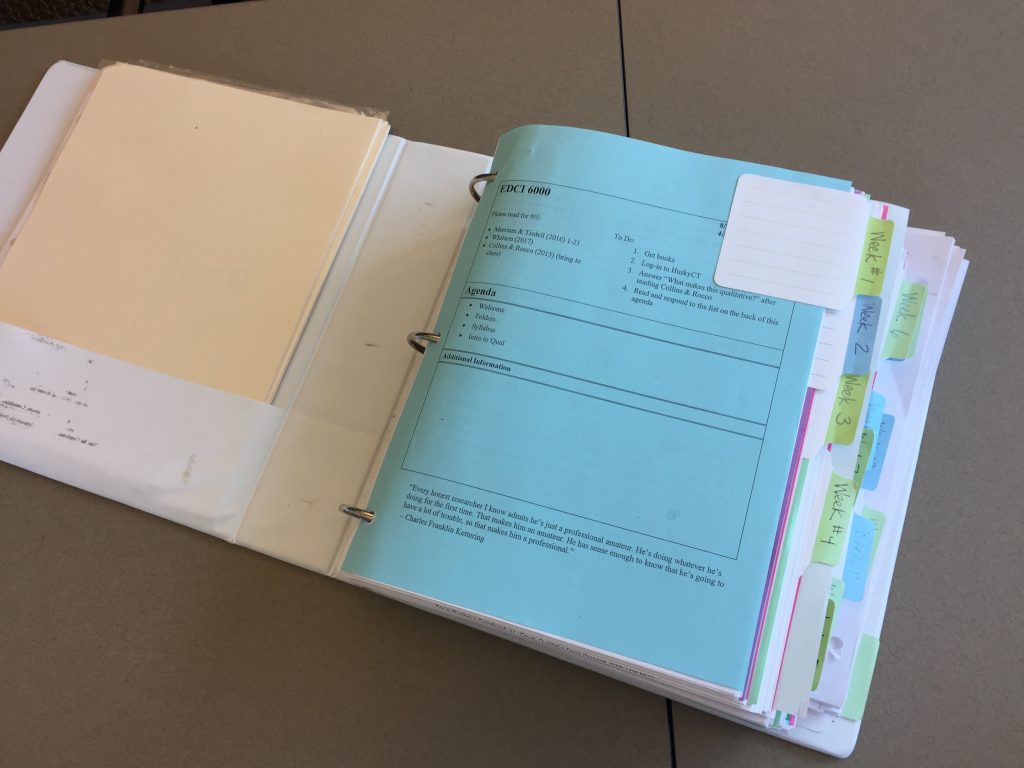 Keeping it Old School: Using a Binder Method to Organize Course ...